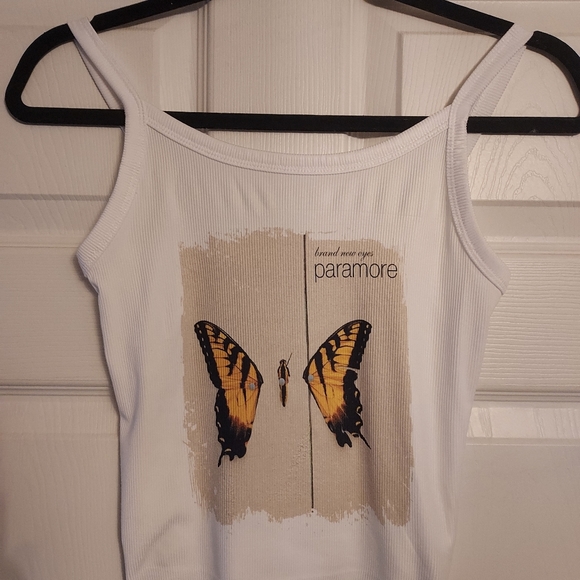 Tops | Paramore Crop Top Paramore Shirt Brand New Eyes Album Butterfly ...